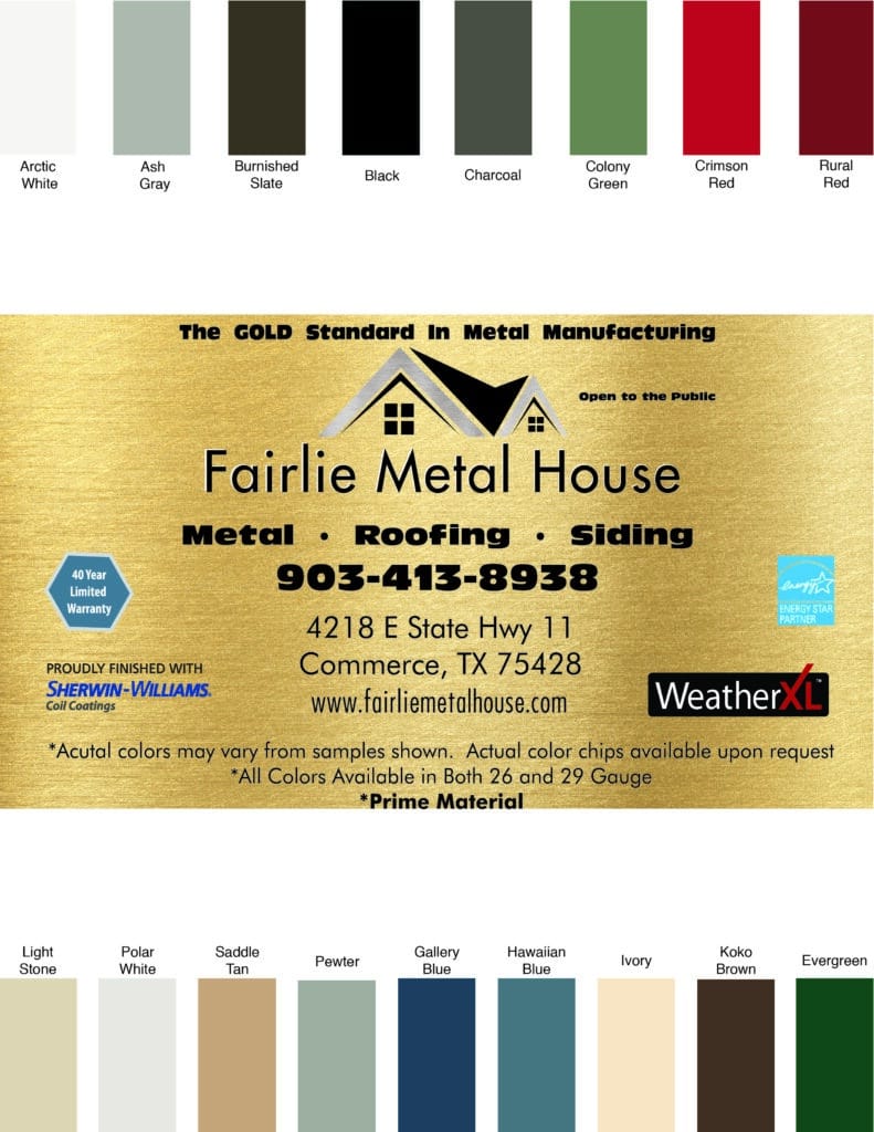 Standard 5-Rib Metal Panel - Fairlie Metal House